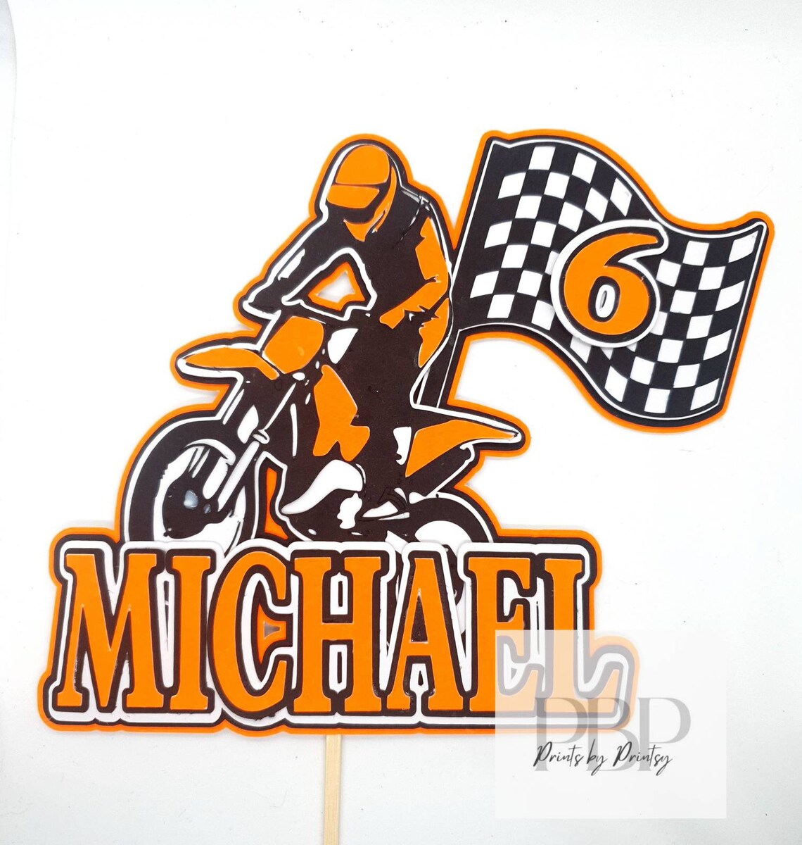 Neon Ktm Motorcross Cake Topper Motorbike Cake Topper Cake - Etsy