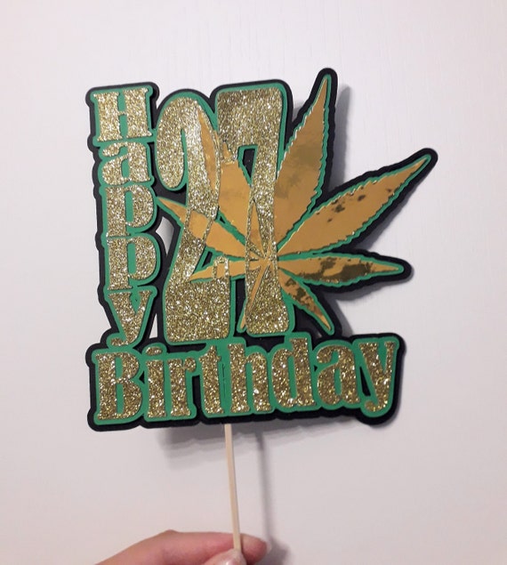 Marijuana Cake Topper Weed Cake Topper Cannabis Weed - Etsy
