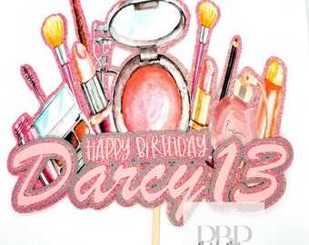 Personalised Make up Scene 8 Icing Sheet Cake Topper - Etsy