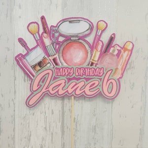 Personalised Makeup Cake Topper - Etsy