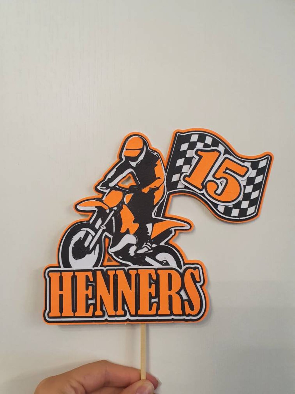 Neon Ktm Motorcross Cake Topper Motorbike Cake Topper Cake - Etsy