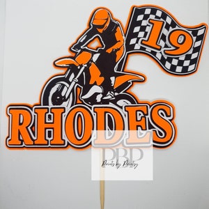Neon Ktm Motorcross Cake Topper Motorbike Cake Topper Cake - Etsy