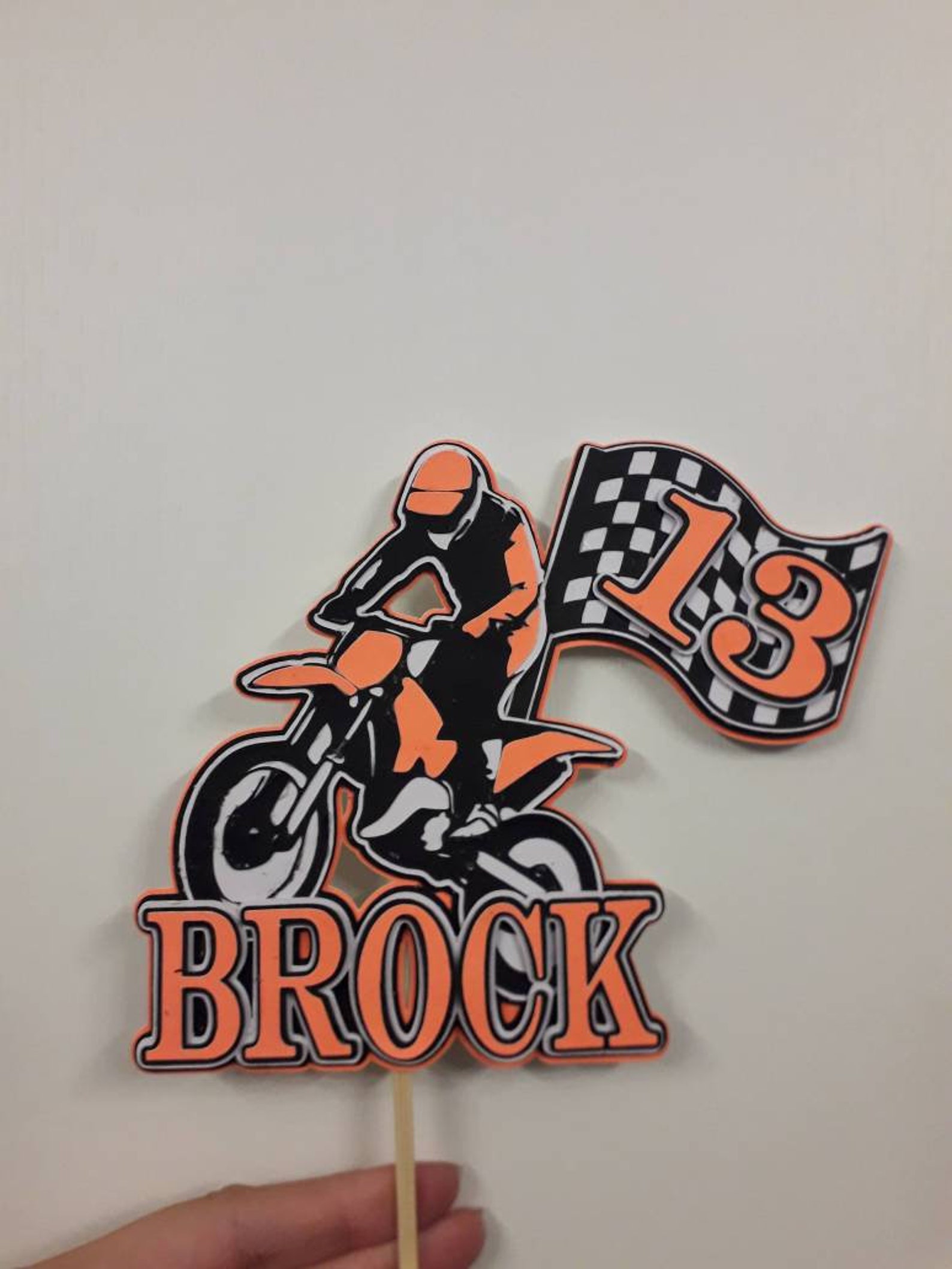 Neon Ktm Motorcross Cake Topper Motorbike Cake Topper Cake - Etsy