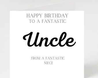 Funny Uncle Birthday Card Happy Birthday Uncle Card From - Etsy