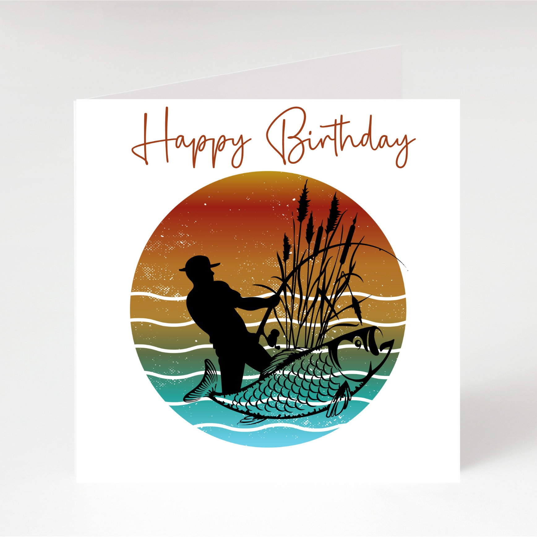 Happy Birthday Card Fishing Angling Card for Him - Etsy UK