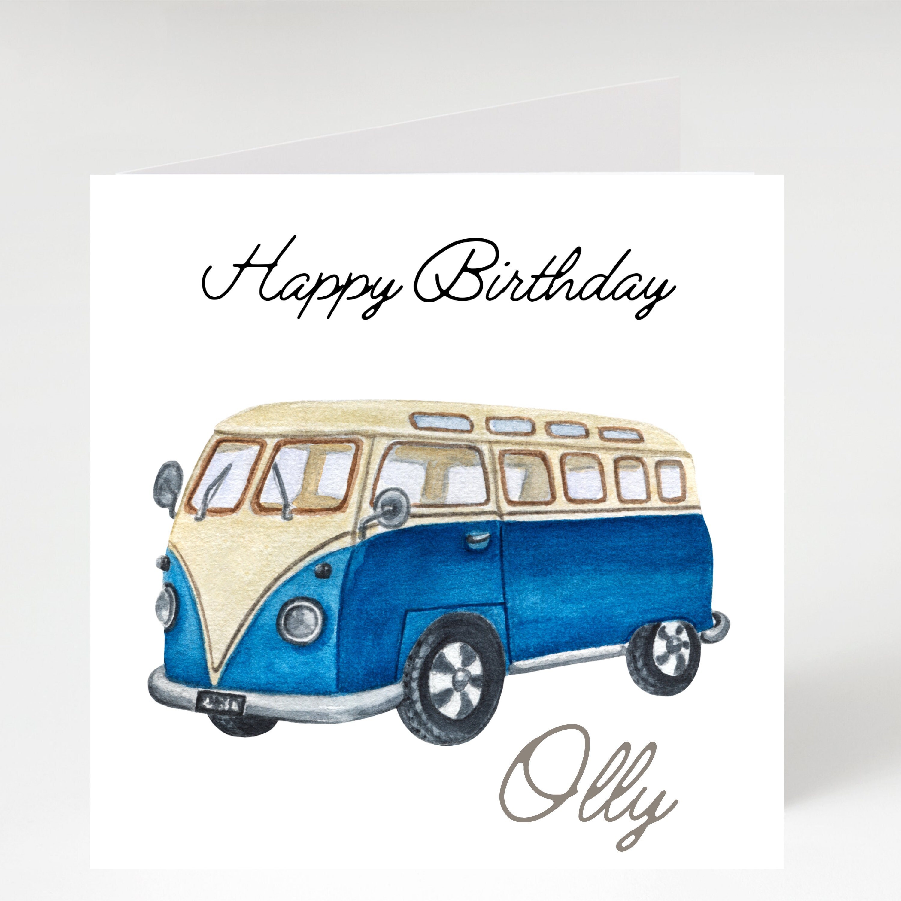 Personalised Birthday Card Camper Van Card for Him Husband - Etsy
