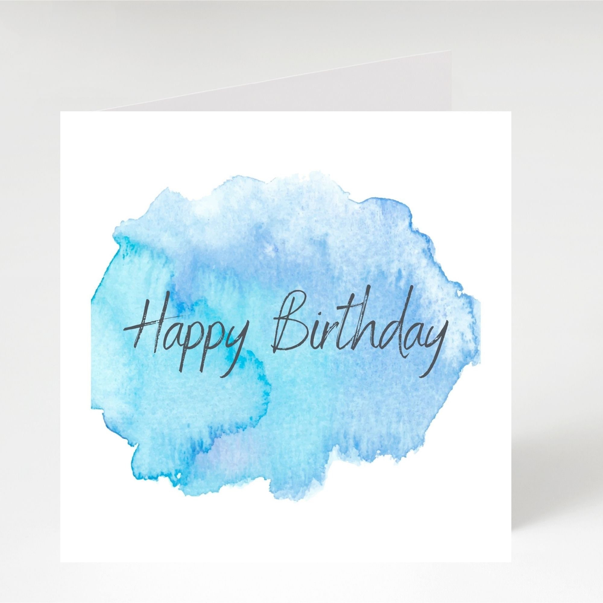 Happy Birthday Card Blue Simple Minimalist Card for Him - Etsy