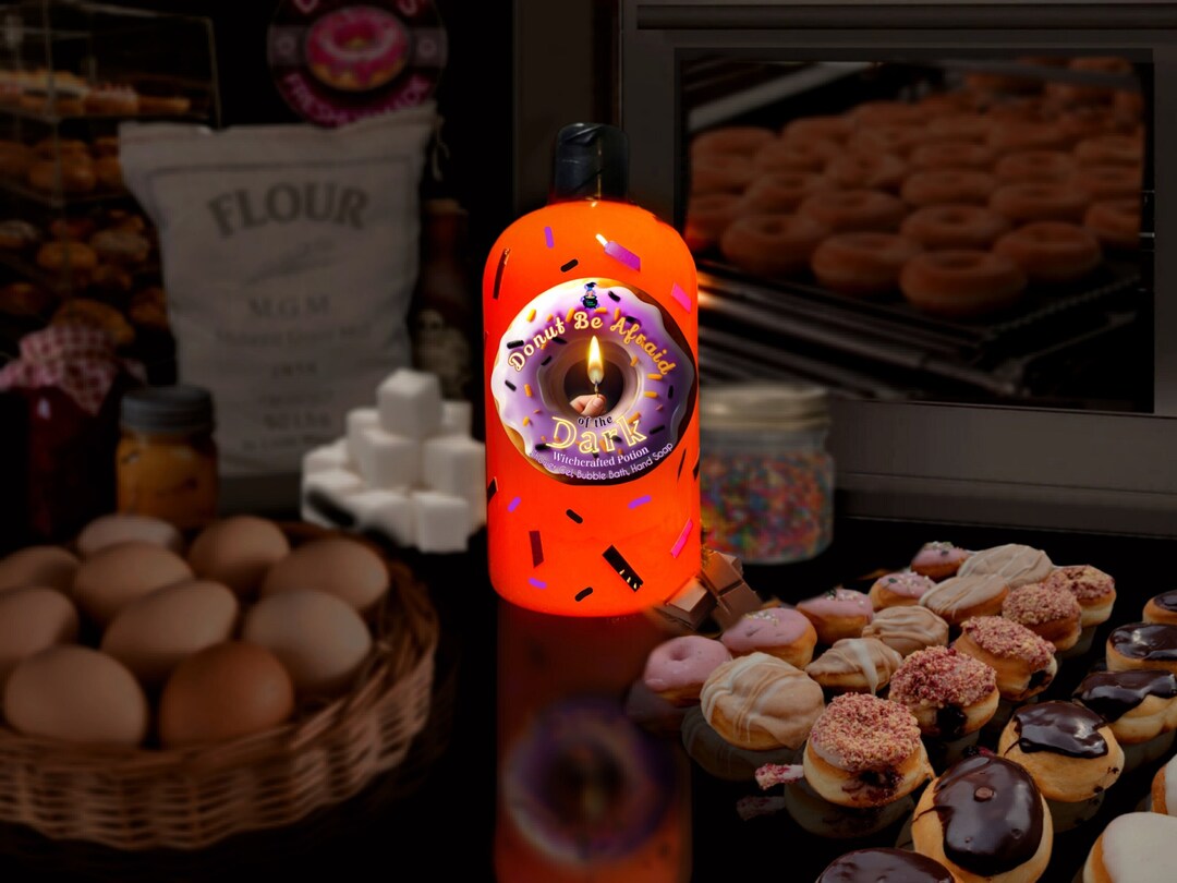 Soap DONUT BE AFRAID Scented in Jelly Donut, 3-in-1 Shower Gel/ Bubble ...