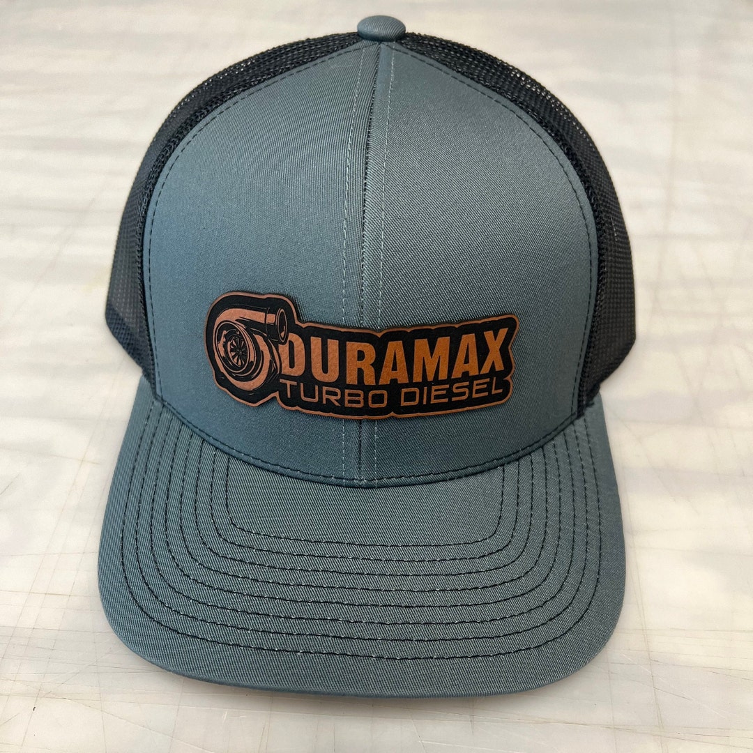 Duramax Turbo Diesel Hat, Leather Patch Hat, Diesel Truck, Trucker Hat ...