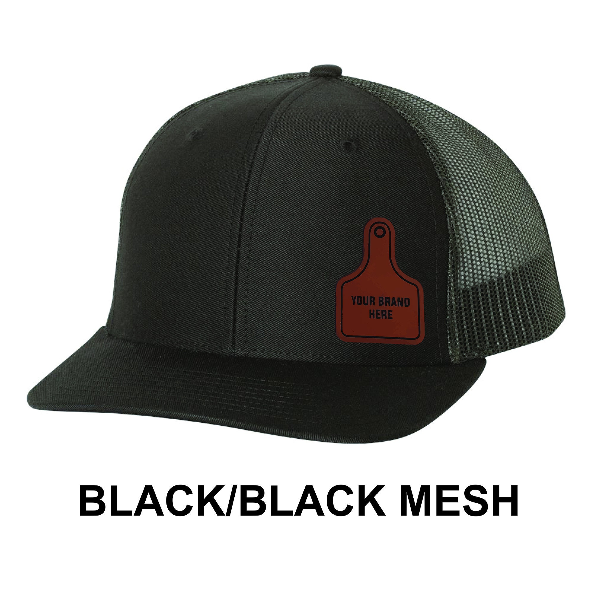 Your Brand Ear Tag Leather Patch Hat Custom Branded Cattle Tag Hat - Etsy