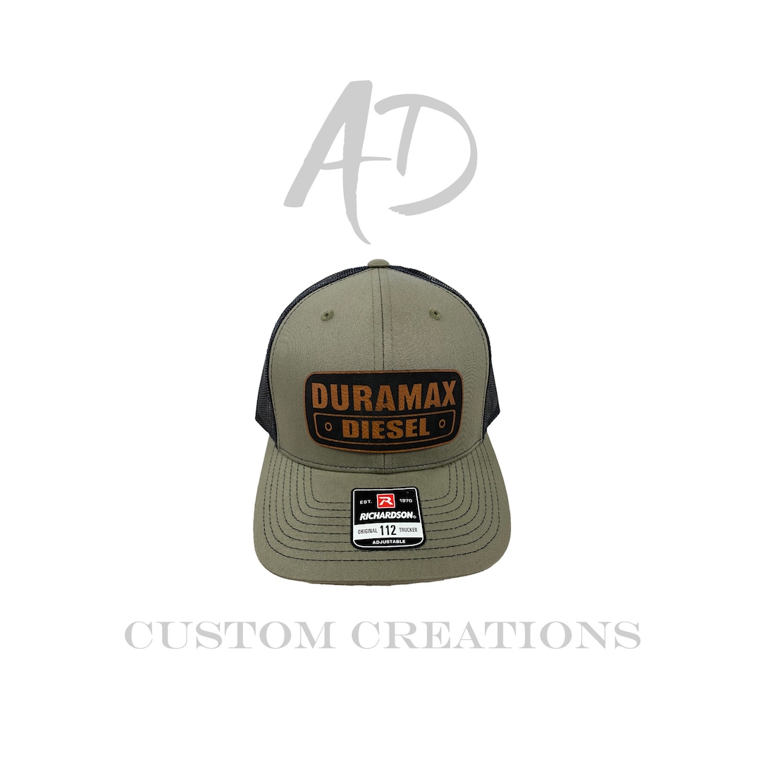 Duramax Diesel Hat, Leather Patch Hat, Diesel Truck, Trucker Hat ...