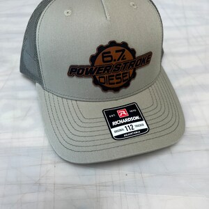 Powerstroke Diesel Hat, Leather Patch Hat, Diesel Truck, Trucker Hat ...