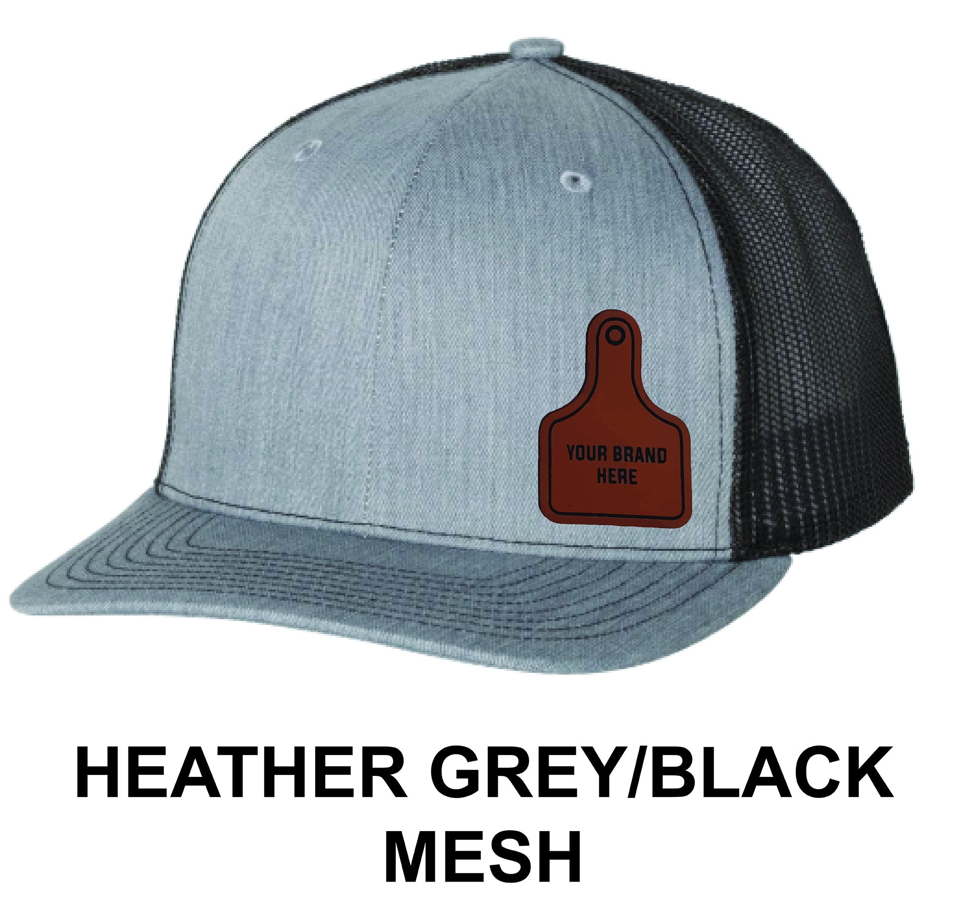 Your Brand Ear Tag Leather Patch Hat Custom Branded Cattle Tag Hat - Etsy
