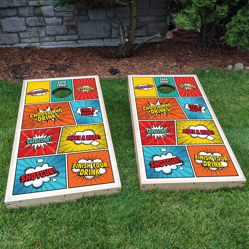 Cornhole Board Decals - Etsy