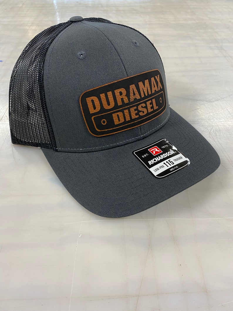 Duramax Diesel Hat, Leather Patch Hat, Diesel Truck, Trucker Hat ...