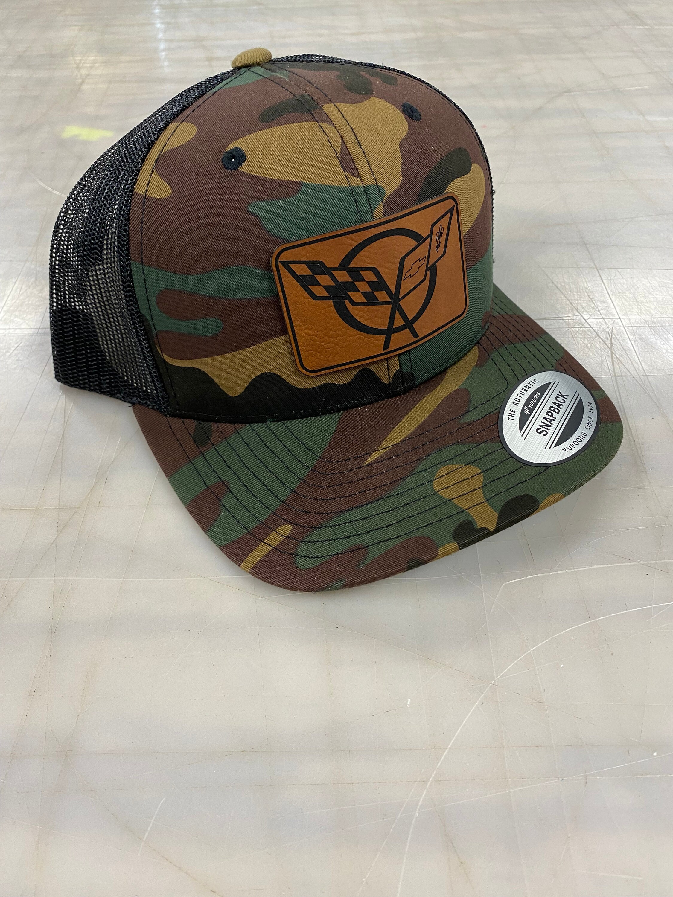 Corvette Hat, Leather Patch Hat, Racing Gear, Gift for Dad, Car ...