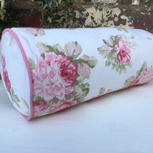Bolster Cover Pink Rose - Etsy UK