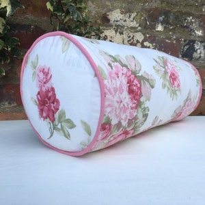 Bolster Cover Pink Rose - Etsy UK