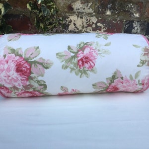 Bolster Cover Pink Rose - Etsy UK