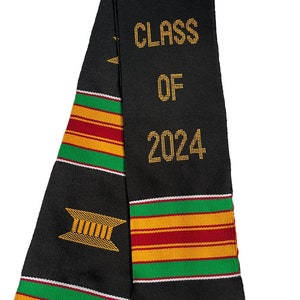 Black Excellence Graduation Kente Stole - Authentic African Stole ...