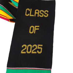 Black Excellence Graduation Kente Stole - Authentic African Stole ...