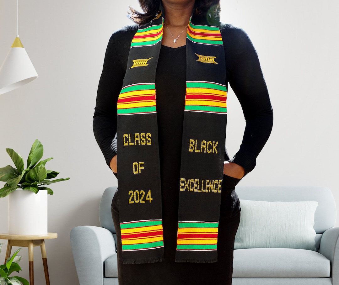 Black Excellence Graduation Kente Stole Authentic African Stole ...
