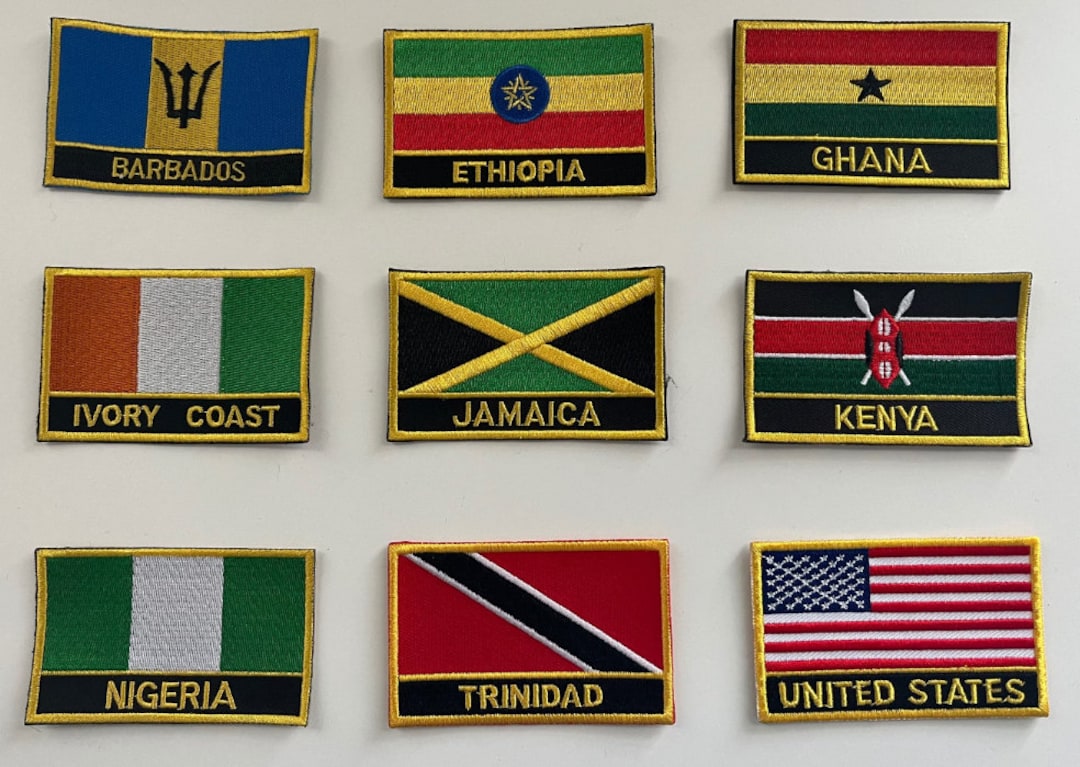 Iron-on & Sew-on Embroidered Country Flag Patch Badges - Add a ...