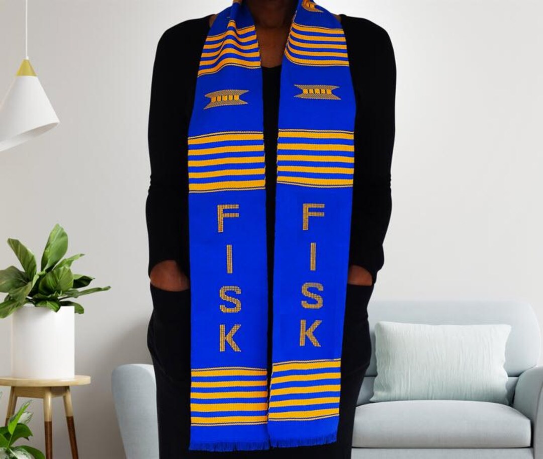 FISK Black Excellence Graduation Kente Stole - Authentic African ...