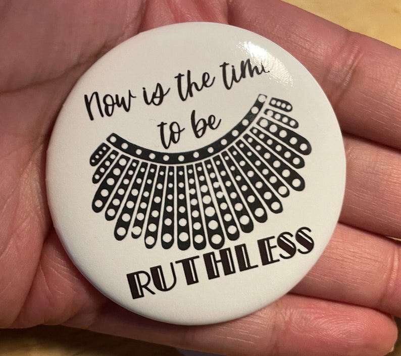 RBG 'ruthless' Pin & Waterproof Sticker Set - Etsy