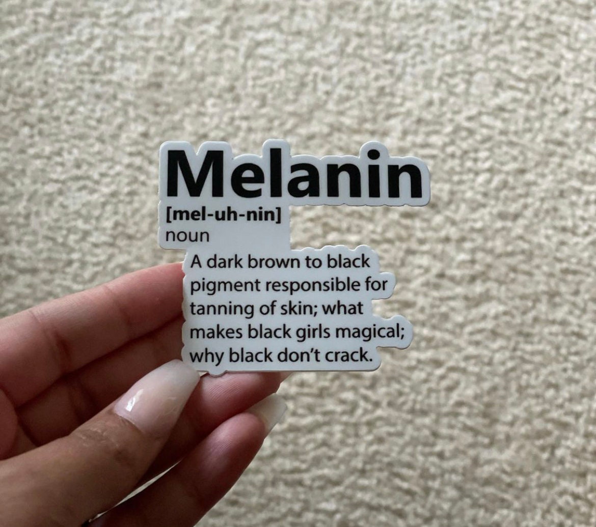 Melanin waterproof vinyl sticker Materials Embellishments Craft ...