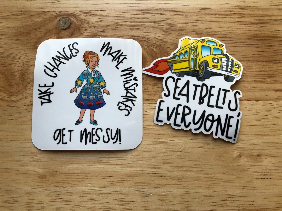 School Bus Sticker Seatbelts Everyone Magic School Bus Ms - Etsy