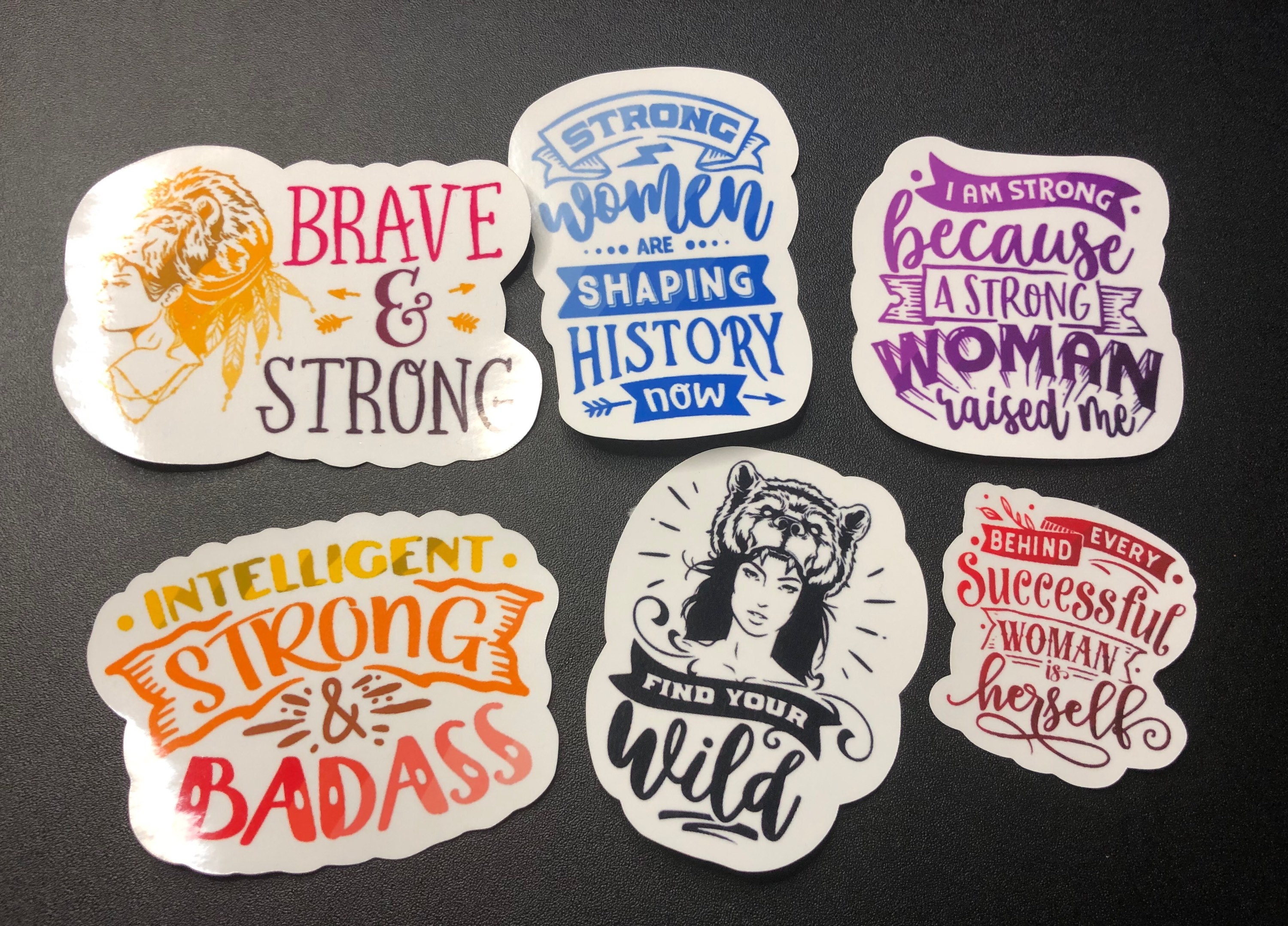 Inspirational woman stickers | Etsy