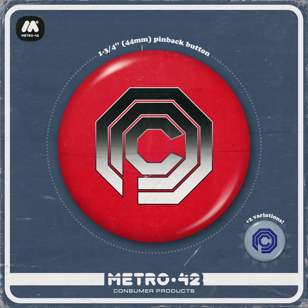 OCP 1-3/4 Button inspired by robocop - Etsy