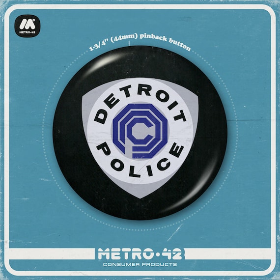 OCP DETROIT POLICE 1-3/4 Button inspired by robocop | Etsy