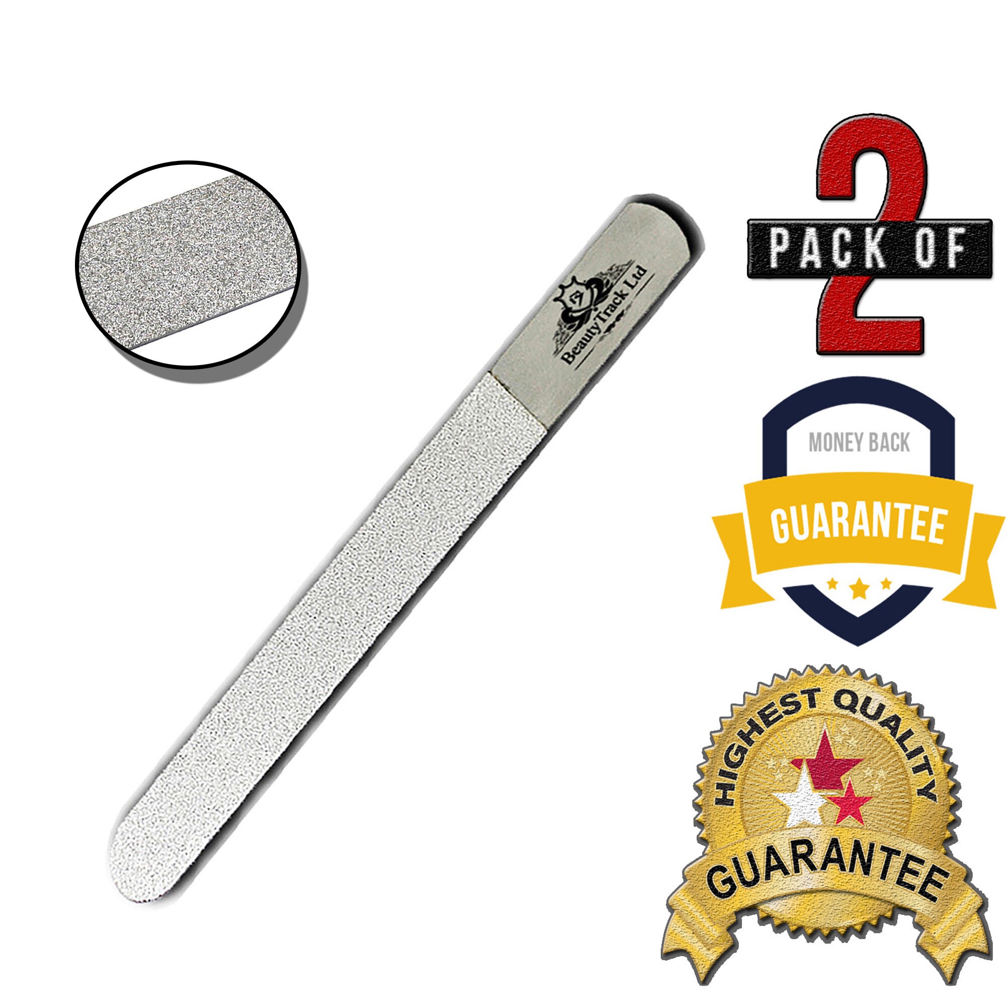 Nail Files 6 Inch Diamond Deb Stainless Steel Manicure Pedicure Pack of ...