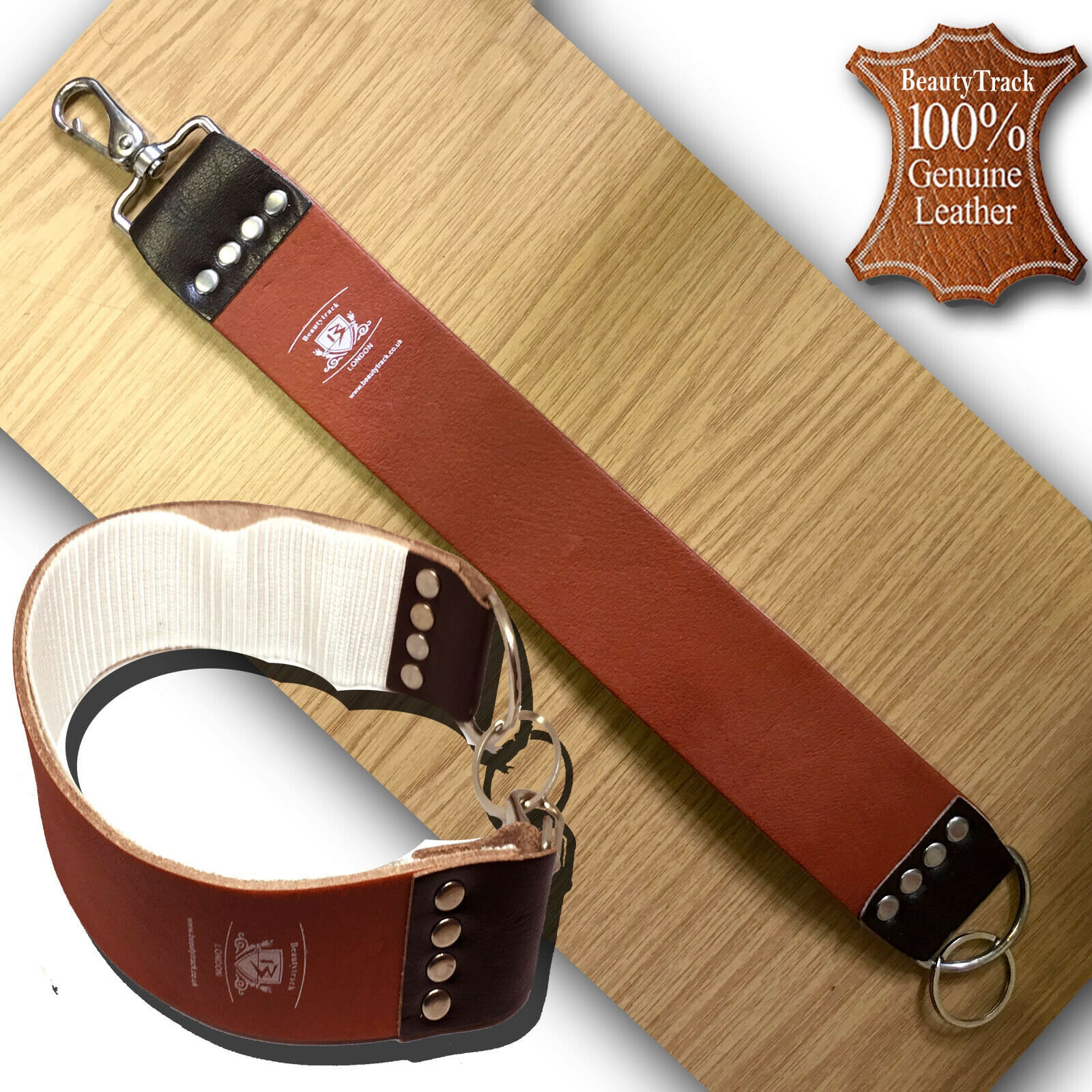 Real Leather Strop Belt for Straight Razor Sharpening Cut Throat Barber ...