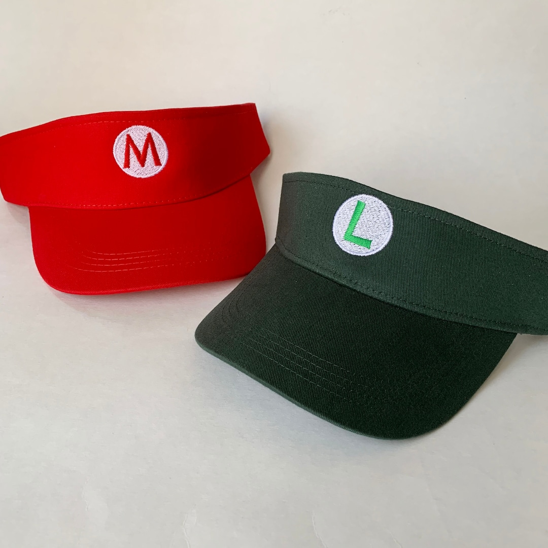 Super Mario Bros Embroidered Visor Halloween Costumes Mario Luigi Wario ...