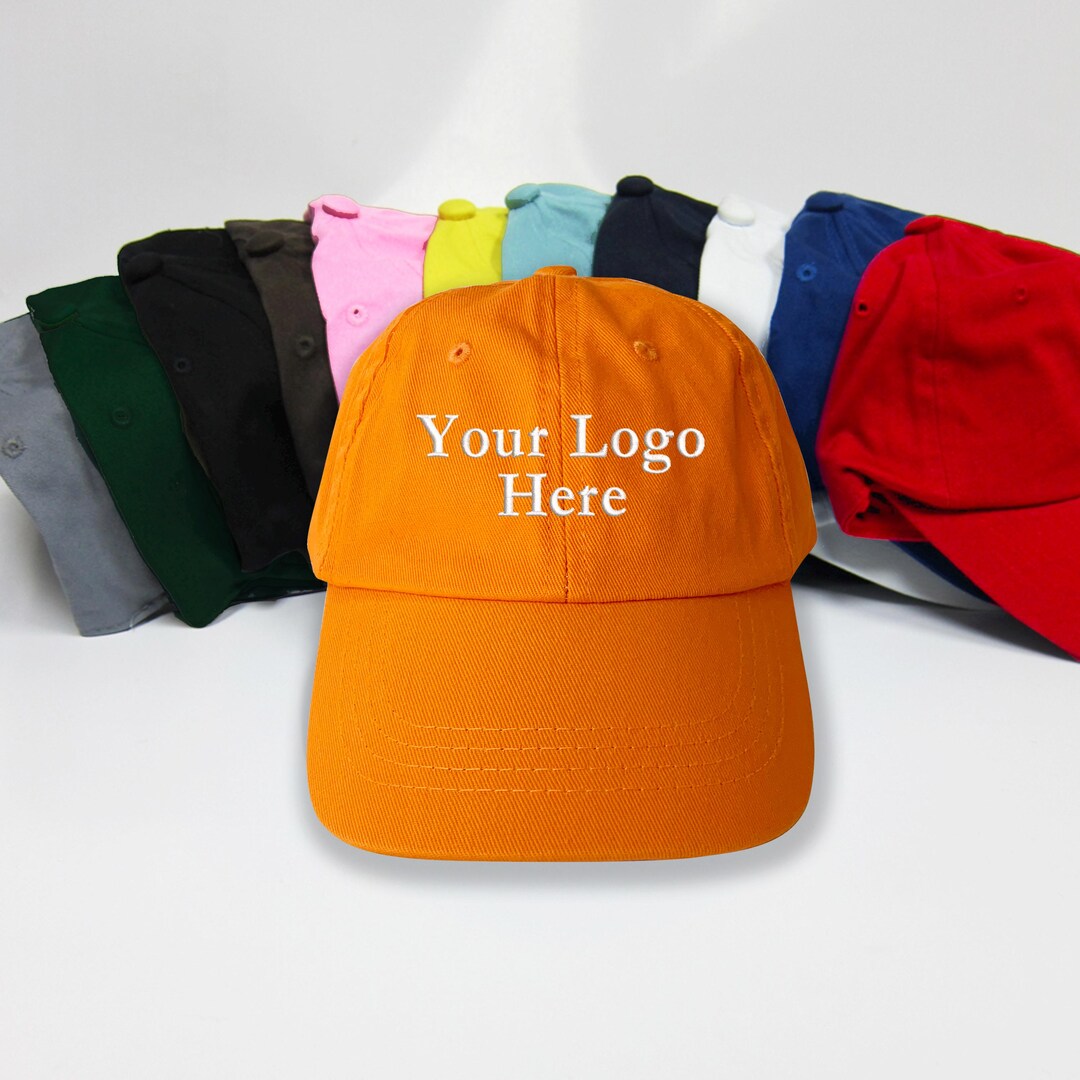 Kid's Size Custom Logo Text Initial Youth Cap Personalized Ball Cap ...