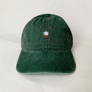 Golf Ball & Club Embroidered Cap Golf Hat Dad Cap Dad Hat Logo Cap ...