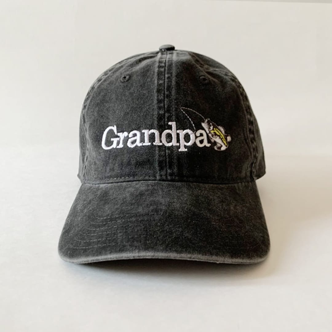 Fishing Grandpa Cap Grandpa Cap Embroidered Cap Baseball Cap Dad Cap ...