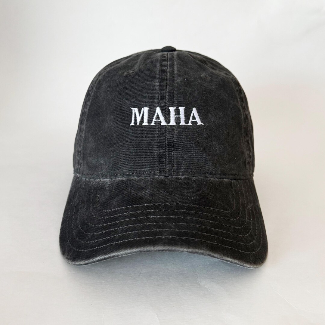 MAHA Embroidered Washed Cap MAHA Hat Patriot Cap Cotton Cap Dad Hat ...