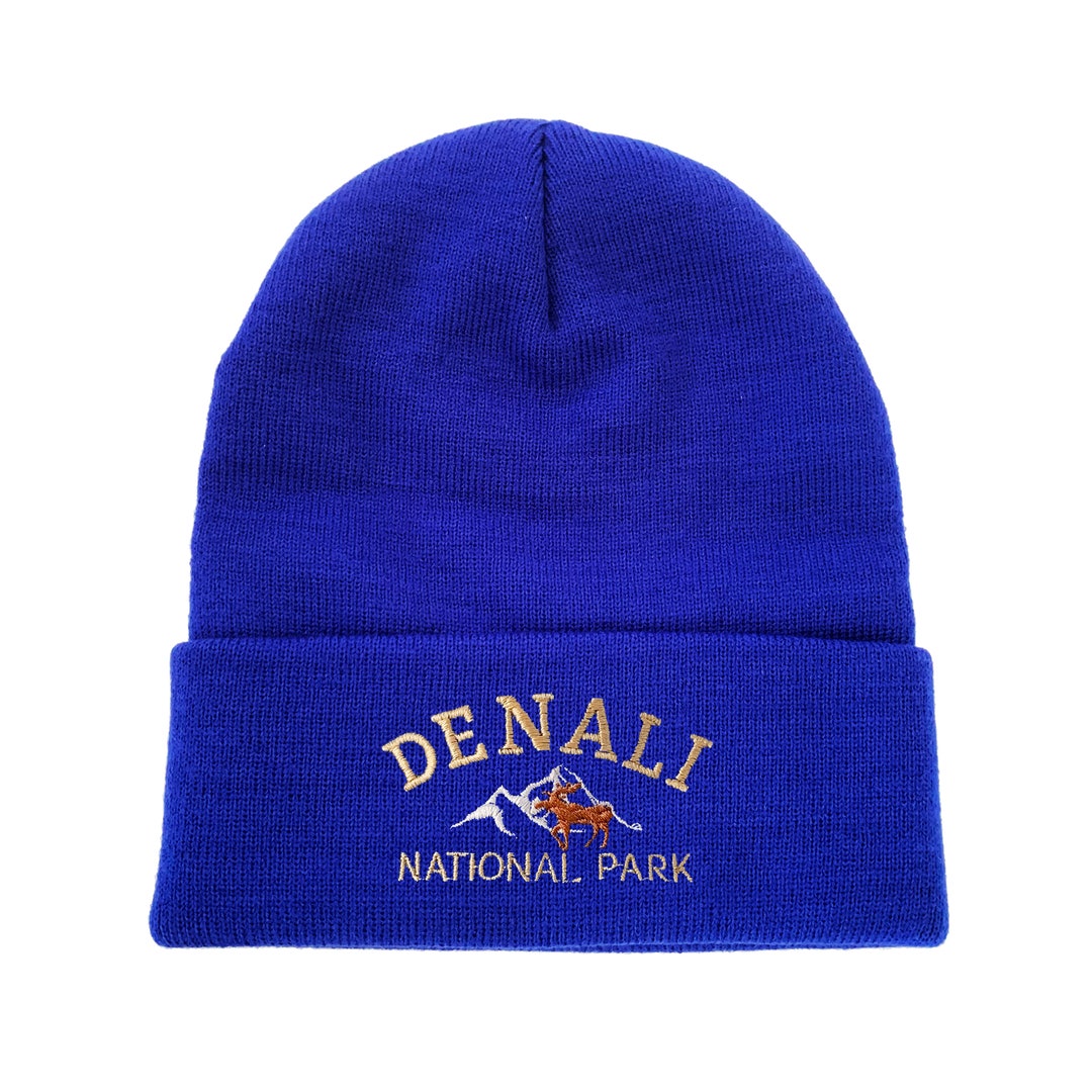 Denali National Park Embroidered Beanie Winter Hat Nature Beanie Hat - Etsy