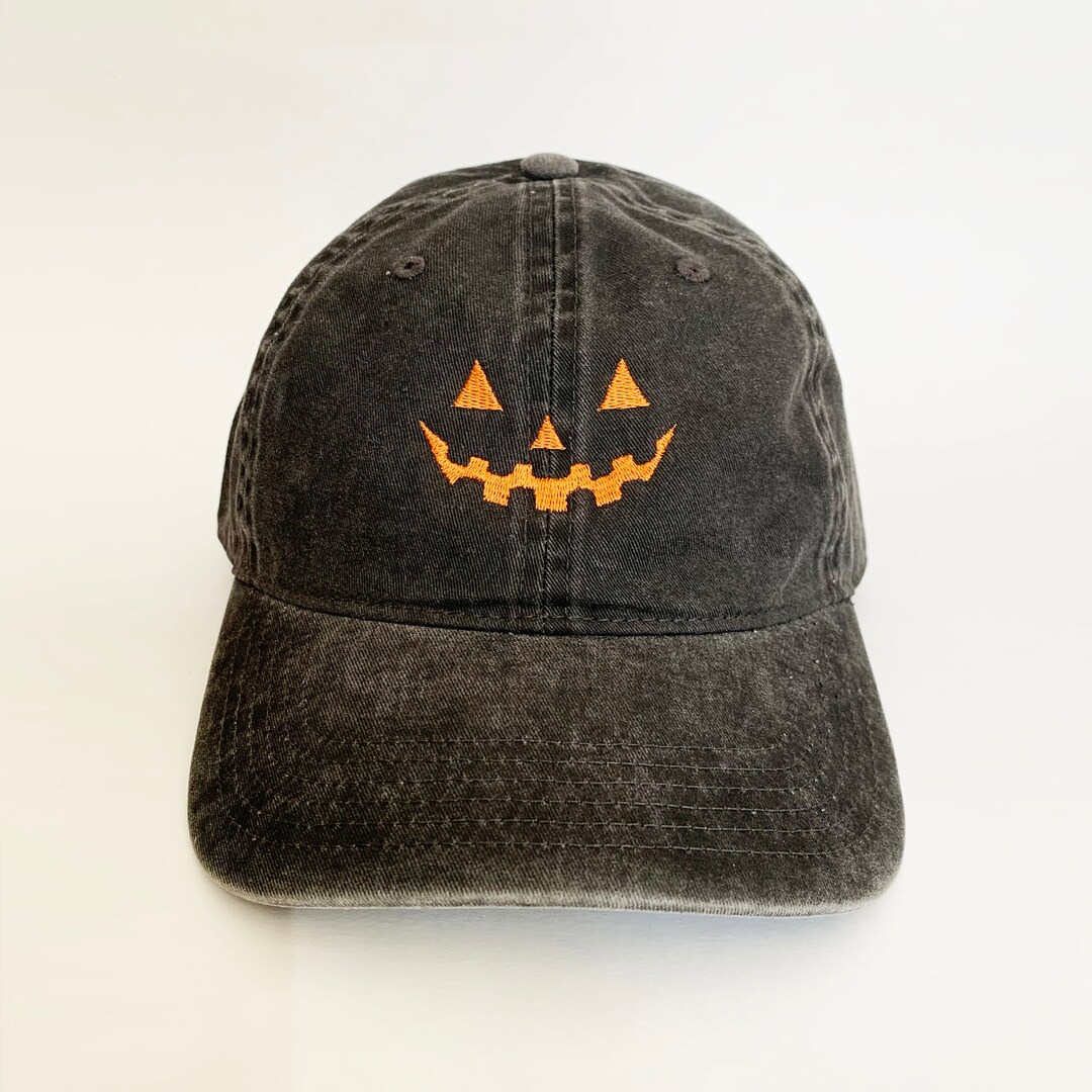 Jack O Lantern Face Halloween Cap Pumpkin Cap Dad Cap - Etsy