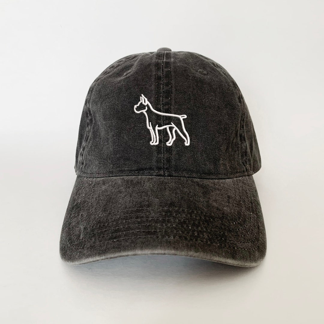 Boxer Outline Embroidered Hat Dog Cap Dog Hat Dad Hat - Etsy