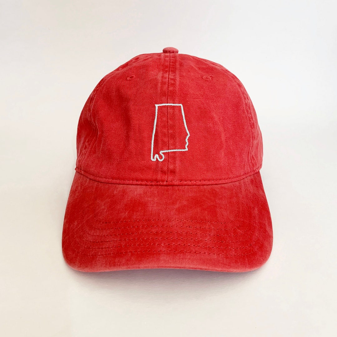 Alabama Map Cap Hat Baseball Hat Map Cap Embroidered Ballcap - Etsy