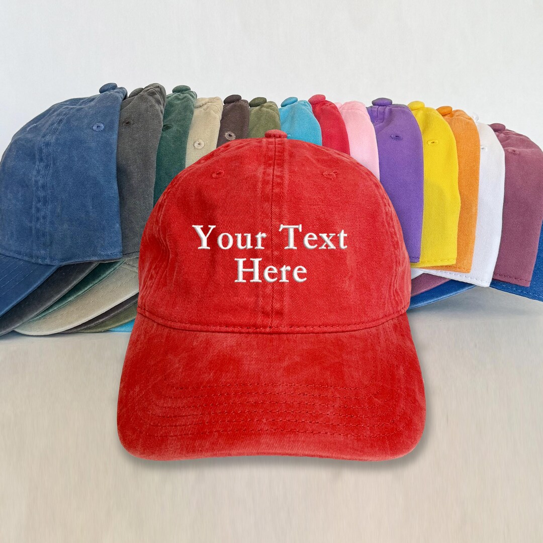 Custom Logo Text Initial Cap Personalized Ball Cap Custom Hat ...