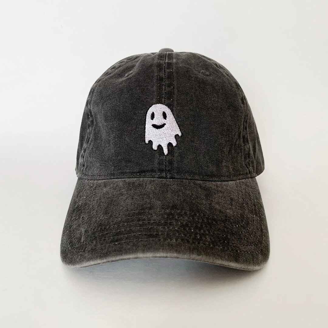 Smiley Ghost Cap Ghost Cap Dad Cap Halloween Costumes Embroidered Hat - Etsy
