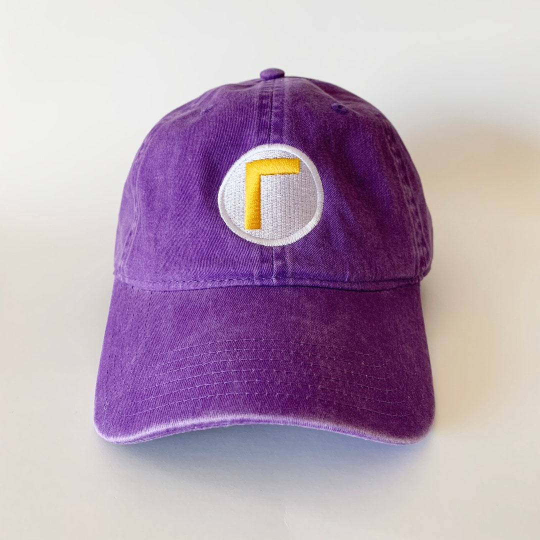 Waluigi Embroidered Cap Mario Cap Halloween Costumes Embroidered Hat - Etsy
