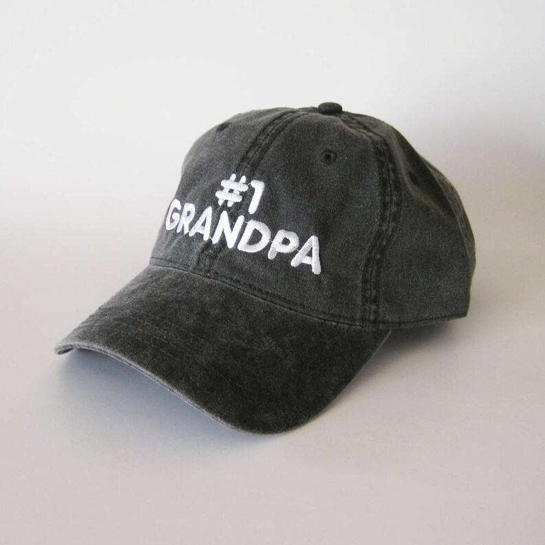 Number 1 Grandpa Cap #1grandpa Cap Granda Hat Grandpa Embroidered Hat ...