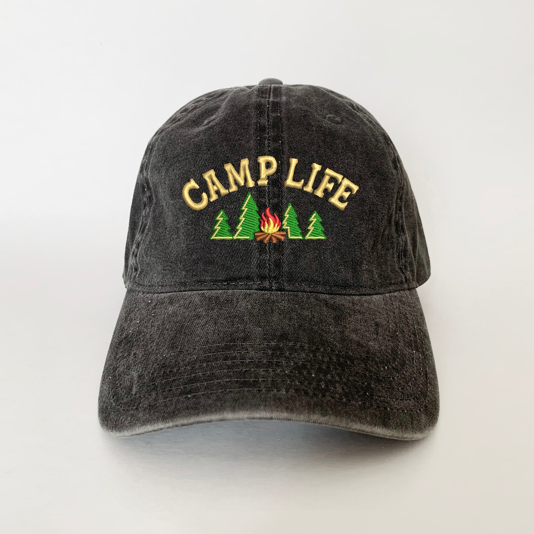 Camp Life Embroidered Cap Hat Baseball Hat Camping Hat Camping Hat ...